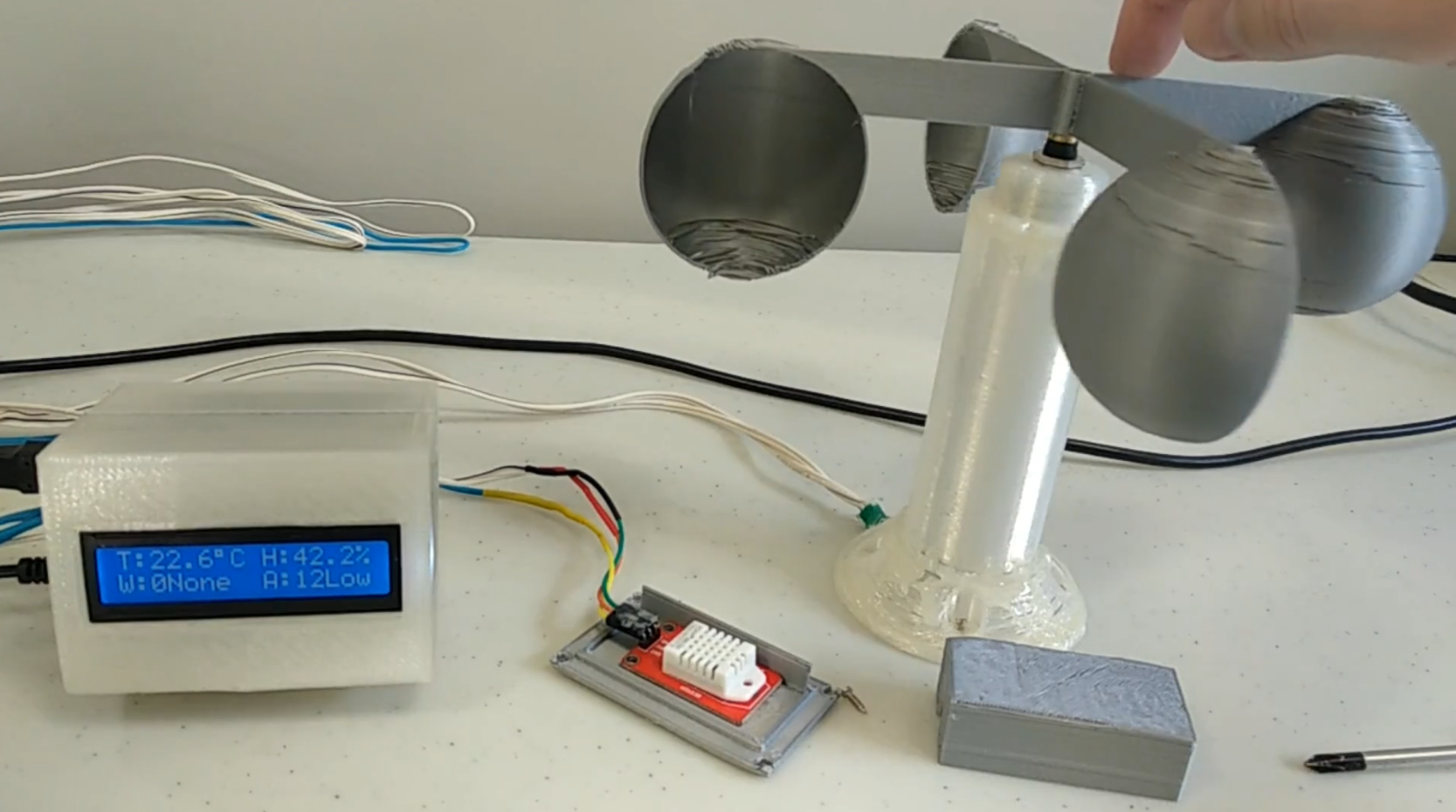 Arduino Weather Station With Anemometer Built For An Engineering